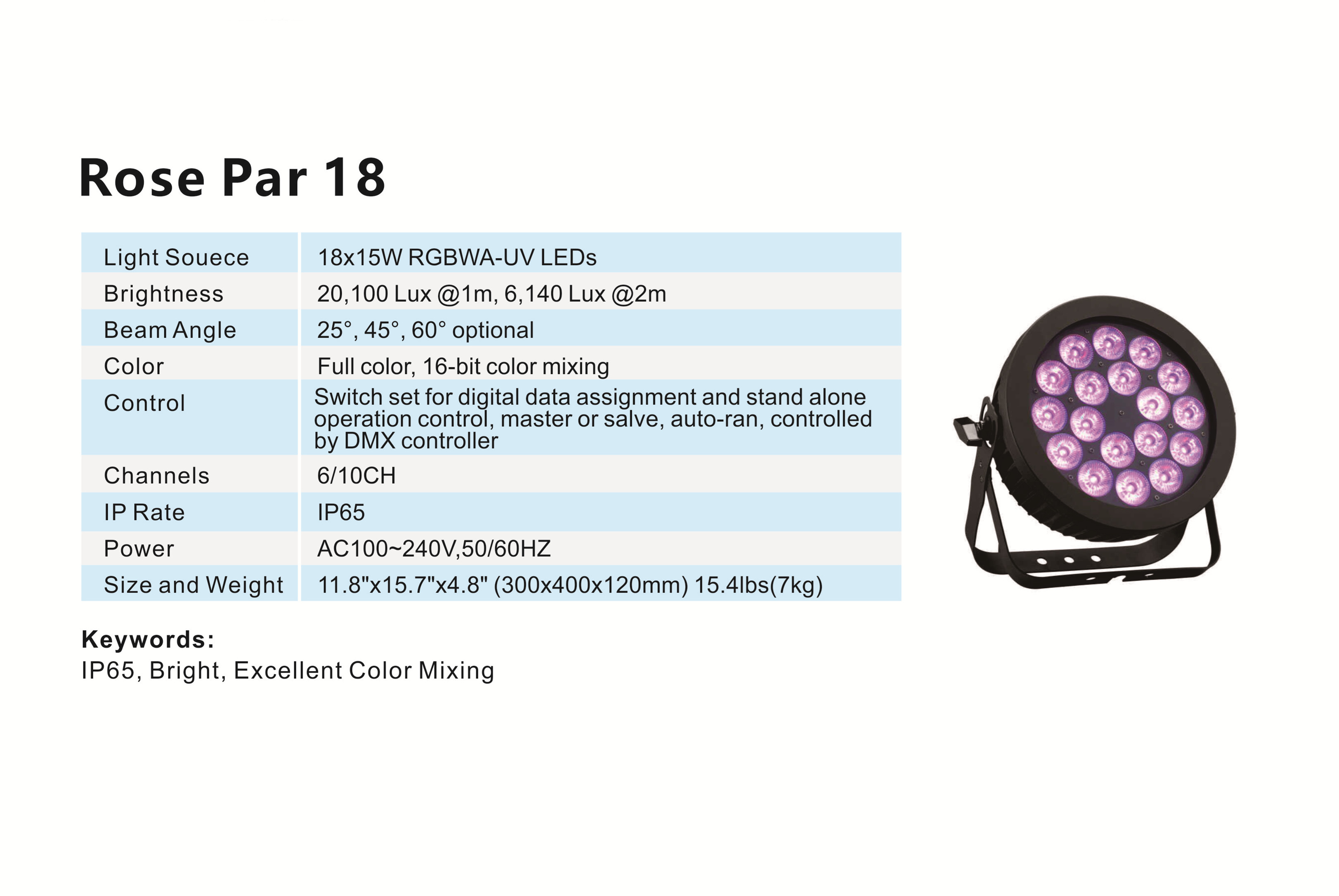 Rose Par 18 - ArtFox Lighting